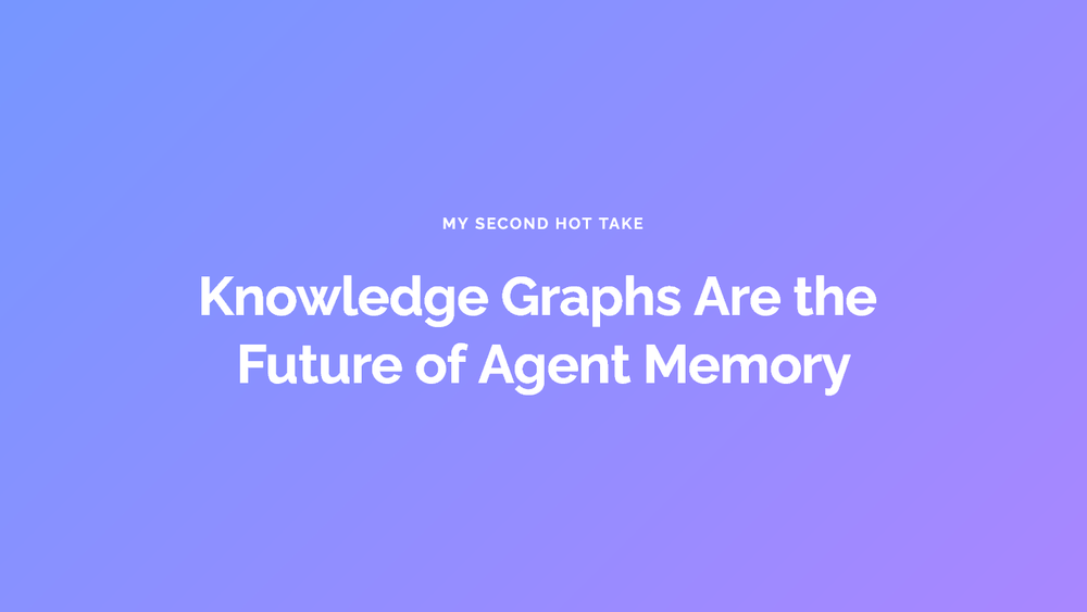 Stop Using RAG for Agent Memory